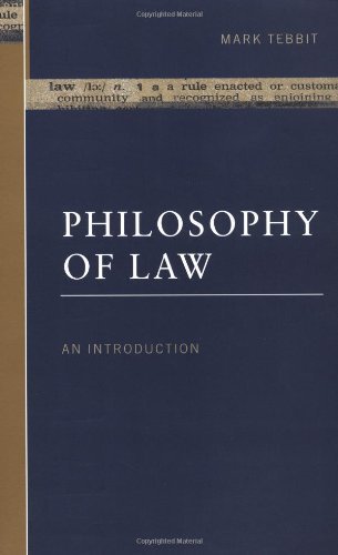 Amazon.com: Philosophy of Law: An Introduction: 9780415135252: Tebbit ...