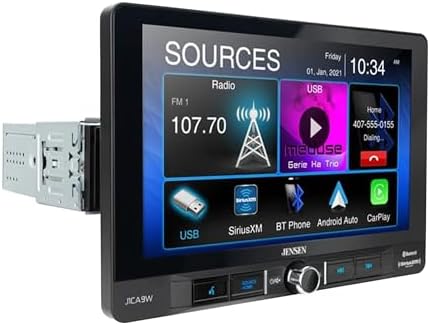 Amazon.com: JENSEN J1CA9W 9-inch Certified Apple CarPlay Android Auto ...