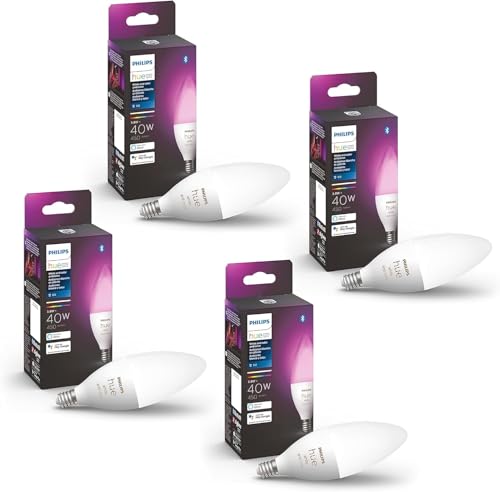 Philips Hue Smart 40W B39 Candle-Shaped LED Bulb - White and Color ...
