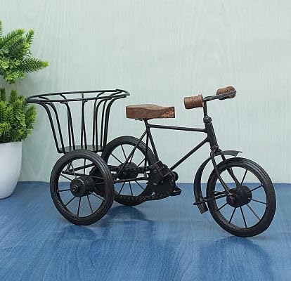 Buy ATIVAN DÉCOR Miniature of Metal Cycle | Flower Pot Stand ...
