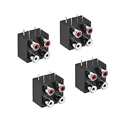 KeepItSecret 4 RCA Female Jack Connector Concentric Outlet 4 Pin Socket ...