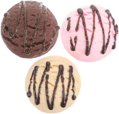 Amazon.com: Angoily Artificial Ice Cream Model, 4Pcs Simulated Ice ...