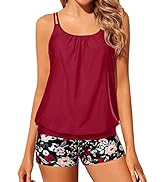 Amazon.com: Tempt Me Women Tankini Swimsuits with Shorts - Two Piece ...
