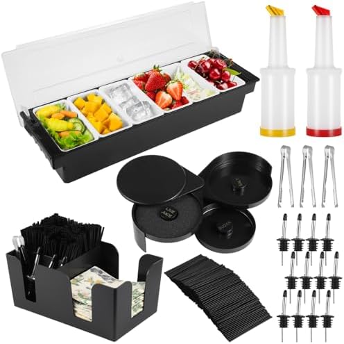 Amazon.com: Bartending Supplies - 18" x 12" Bar Mat Garnish Tray with ...