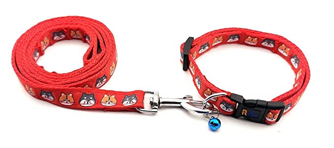 SR VISION Adjustable Soft Nylon Strip 15mm Radium Dog Harness & Leash ...