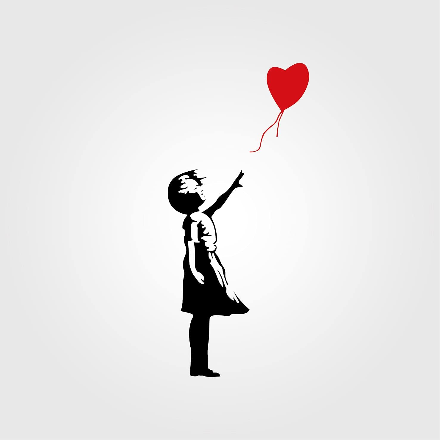 Gesar Adesivo Banksy - Bambina con Palloncino - Ragazza con Palloncino ...