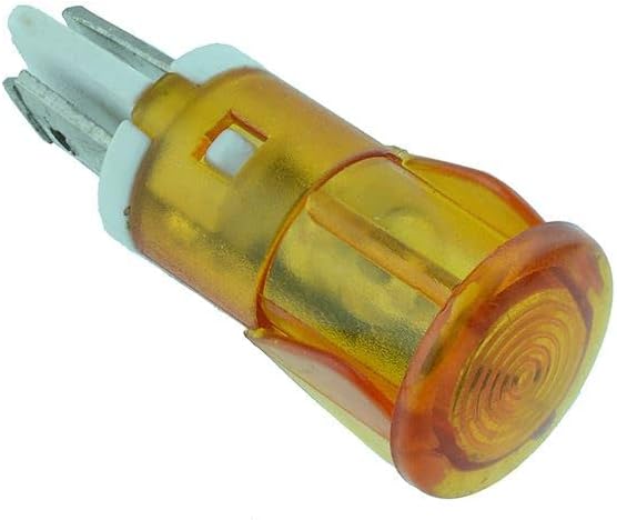 Amber 12mm Plastic Indicator LED Pilot Light 220V Push Fit Mounting ...