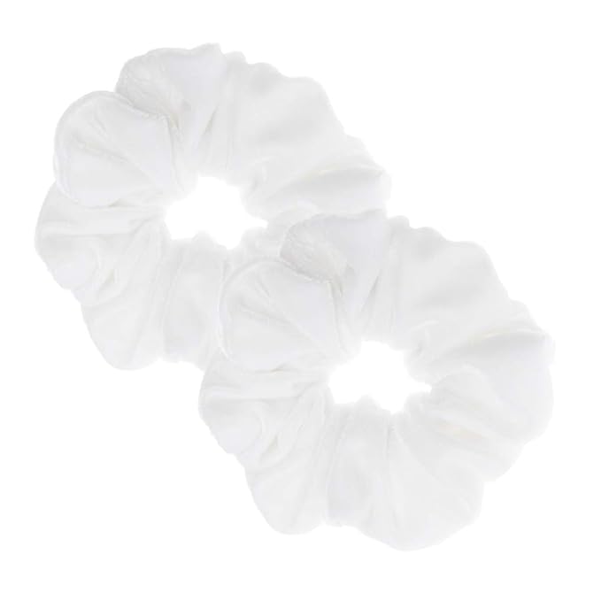 Amazon.com : 2 Pcs Large Size White Color Scrunchies for Women Hair ...