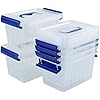 Buyitt 6-Pack 3L Small Storage Containers Boxes, Plastic Storage Box ...