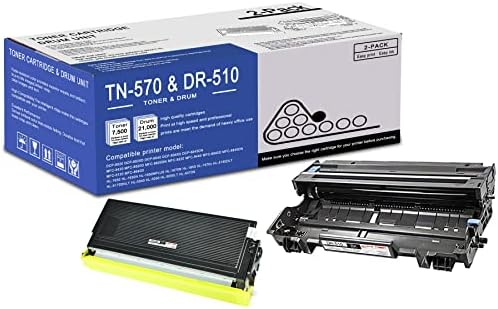 Amazon.com: 1 Pack TN-570 Toner Cartridge and 1 Pack DR-510 Drum Unit ...
