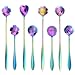 Amazon.com: SelfTek 8Pcs Rainbow Flower Spoon Set, 2 Different Size ...
