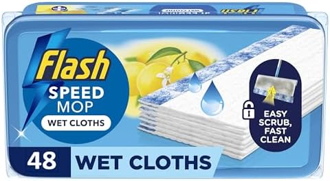 Flash Speedmop Dry Pad Refills, Flash Speed Mop, Floor Cleaner Mop, 120 Wipes, Flash Floor ...