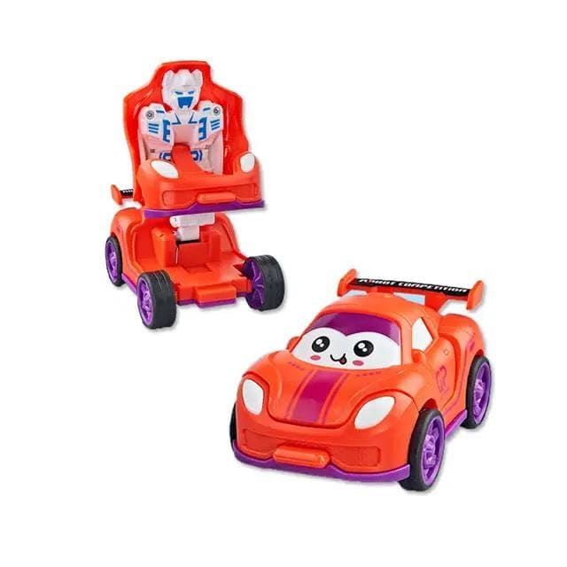 VTL Mini Friction Robot Car Small Toy for Kids Push Button ...