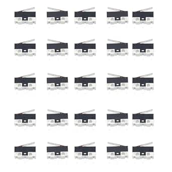 TAODAN 25PCS Momentary Pushbutton Micro Limit Switch AC 1A 125V 3-Pin ...