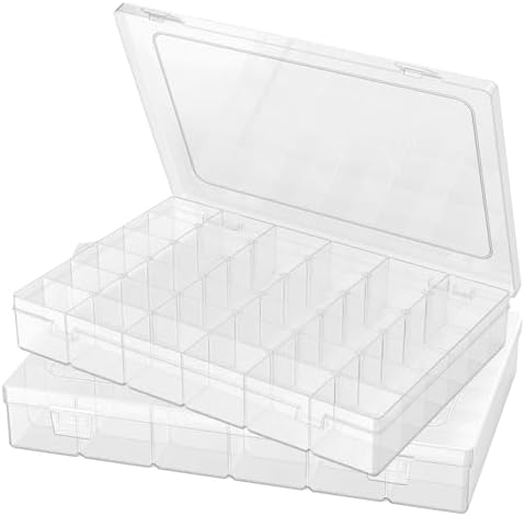 Amazon.com: 36 Grids Clear Plastic Organizer Box, Craft Storage ...
