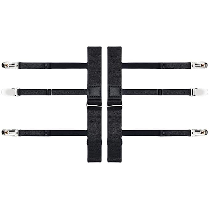 Buy BAERFIT Adjustable Men's Shirt Stays Garters Elastic Nylon ...