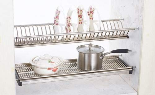 Mobily Kitchen Dish Rack for Cabinet Width 60CM (External Width of The ...