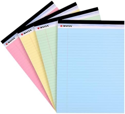 Amazon.com : Neworkg 6 Pack Note Pads 8.5 x 11, Colorful Ruled Writing ...