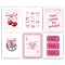 Amazon.com: JWVK Pink Coquette Trendy Preppy Inspirational Wall Art ...