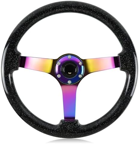 Amazon.com: QYMOPAY Billet Wooden Racing Steering Wheel, 6 Hole with ...