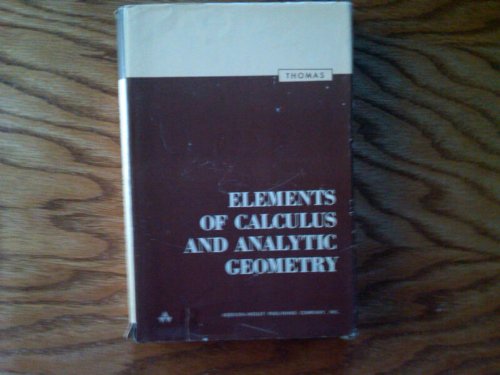 Elements of Calculus and Analytic Geometry: thomas, george: Amazon.com ...