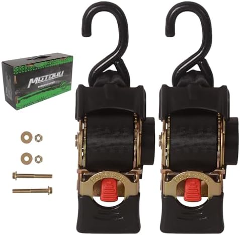 Amazon.com: MOTO4U 2" x 8.8' Bolt-On Retractable Ratcheting Tie-Down ...