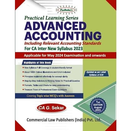 Buy Practical Learning Series Advanced Accounting for CA Inter New ...