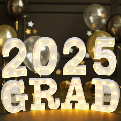 Amazon.com: Graduation Party Decorations 2025, 8 Marquee LED Light Up ...