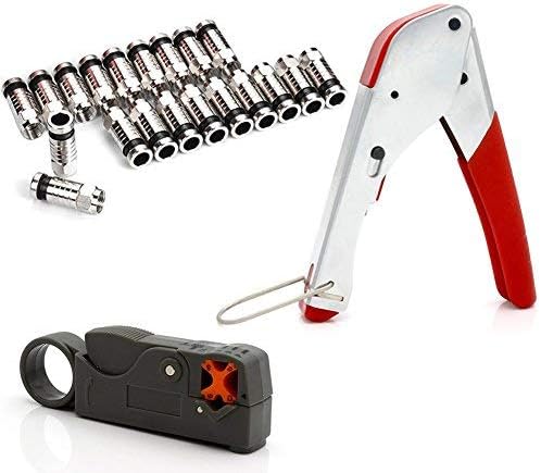 AVESON Compression Tool Kit Crimping Tool Crimper for Coaxial Cable RG6 ...