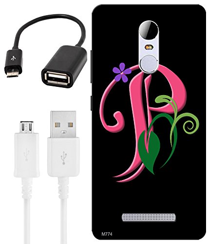 Indiashopers Combo of P Alphabet Floral HD UV Printed Mobile Back Cover ...