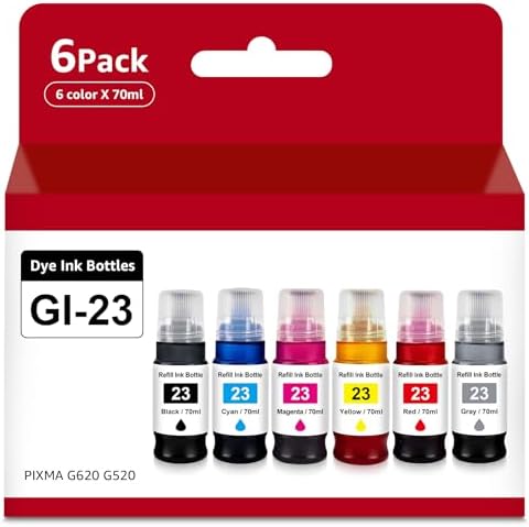 Amazon.com: SHUOLEI GI23 GI-23 Ink Compatible with Canon GI23 GI-23 ...