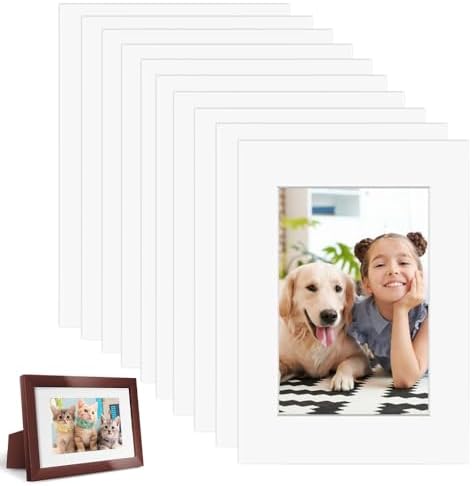 ADERTOS 10 PCS Picture Mounts A3 White Picture Photo Mounts Mats Square ...