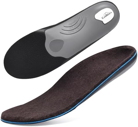 Amazon.com: VALSOLE 250+lbs Winter Thermal Wool Insoles for Men Women ...
