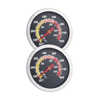 Amazon.com: Mtsooning 2-3/8" Face 800F Charcoal BBQ Thermometer, 2PCS ...
