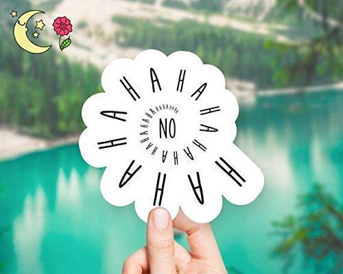 Amazon.com: Hahahahah No Vinyl Sticker : Handmade Products