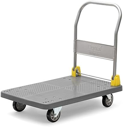 EQUAL 600kg Capacity Plastic Foldable Platform Trolley for Heavy Weight ...