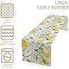 Amazon.com: Lemon Table Runner Watercolor Fruits Green Leaves Pattern ...