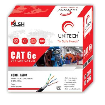 unitech In Safe Hands Cat6 Ethernet Cable, 100 Meter High Speed 550MHZ ...