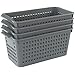 Amazon.com: Doryh Plastic Baskets for Organizing, Grey, Set of 4 : Home ...