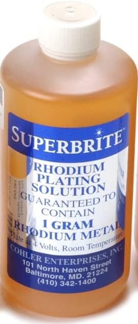 Amazon.com: SuperBrite Rhodium Plating Solution 1/2 Gram or 1 Gram ...