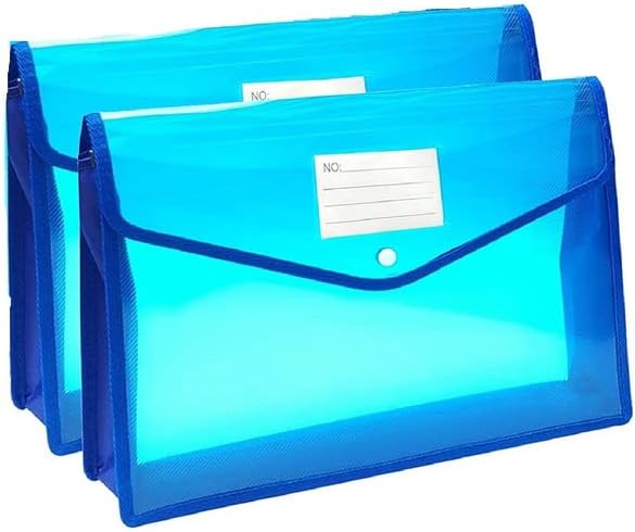 Beliky 2 Pack B4 Plastic File Folders Waterproof Transparent Expandable ...