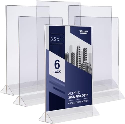Amazon.com: 3 Pack - Acrylic Sign Holder 8.5 x 11 Inch - Portable Trade ...
