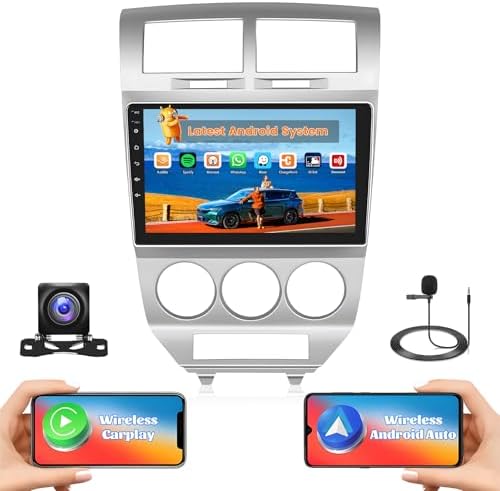 Amazon.com: [2+64G] Hikity Android Car Stereo for Dodge Caliber 2006 ...