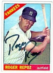 Roger Repoz autographed baseball card (New York Yankees) 1966 Topps ...
