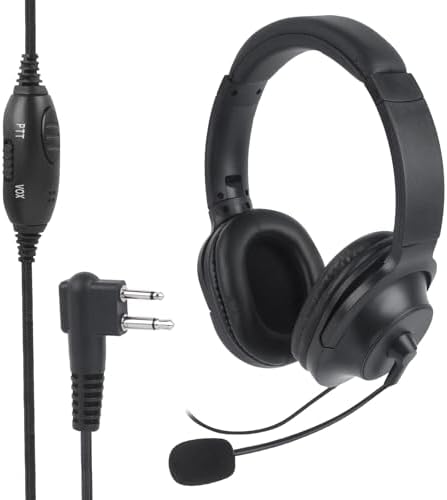 Amazon.com: Retevis Overhead Noise Reduction Walkie Talkie Headset 2 ...