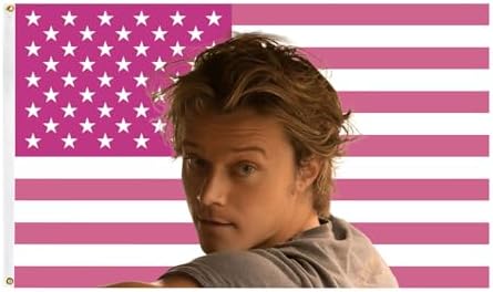 Amazon.com : WENWELL JJ and Rafe USA Flag Tapestry - Funny Pink ...