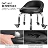 Amazon.com: FLOLXNB Low Stool with Back, Low Height Rolling Chair, Low ...