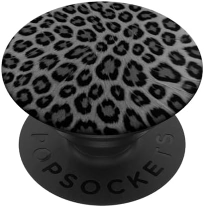Amazon.com: Black Gray Cheetah Print Leopard Skin Pattern Luxury Leopard PopSockets Adhesive ...