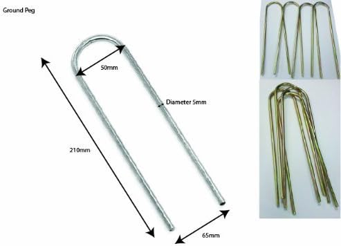 QUICKPLAY Heavy Duty 4 x Goal Pegs – Football Goal Anchors - BigaMart