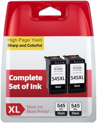 IKONK 545 Black Ink Cartridge XL, PG-545 Black XL Replacement for Canon ...